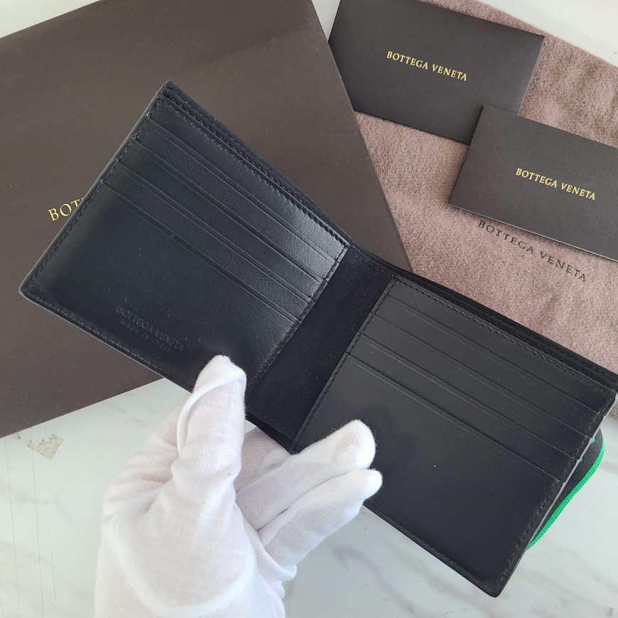 쇼핑백 보테가베네타 남자 반지갑 로고밴딩 소가죽 블랙[품절] Bottega Veneta 리켓