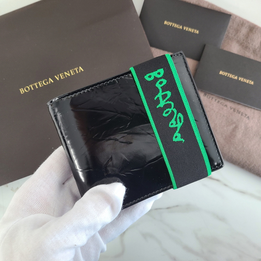 쇼핑백 보테가베네타 남자 반지갑 로고밴딩 소가죽 블랙[품절] Bottega Veneta 리켓